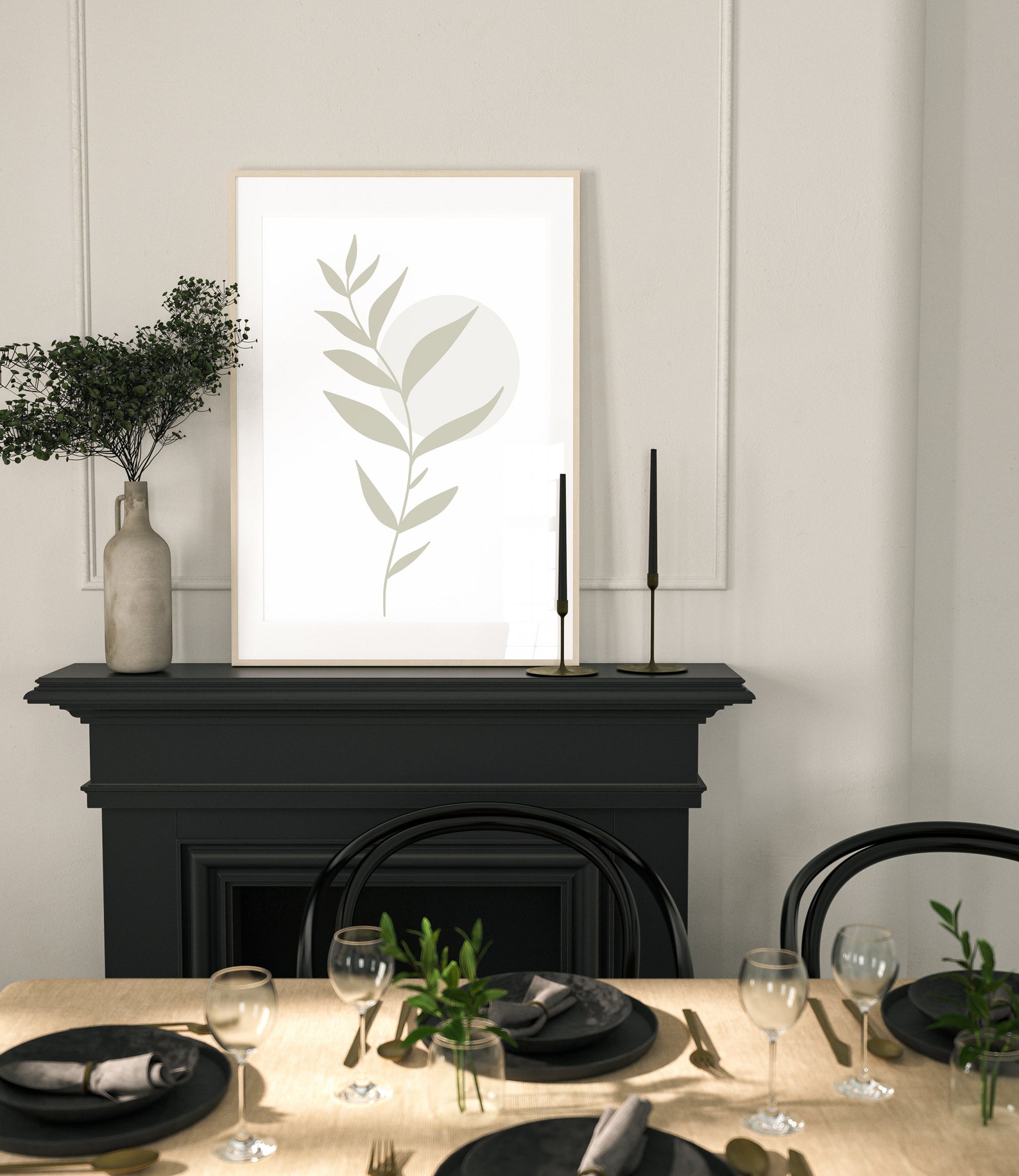 Neutral Wall Prints,botanical Wall Prints, Bedroom Wall Boho Cream ...