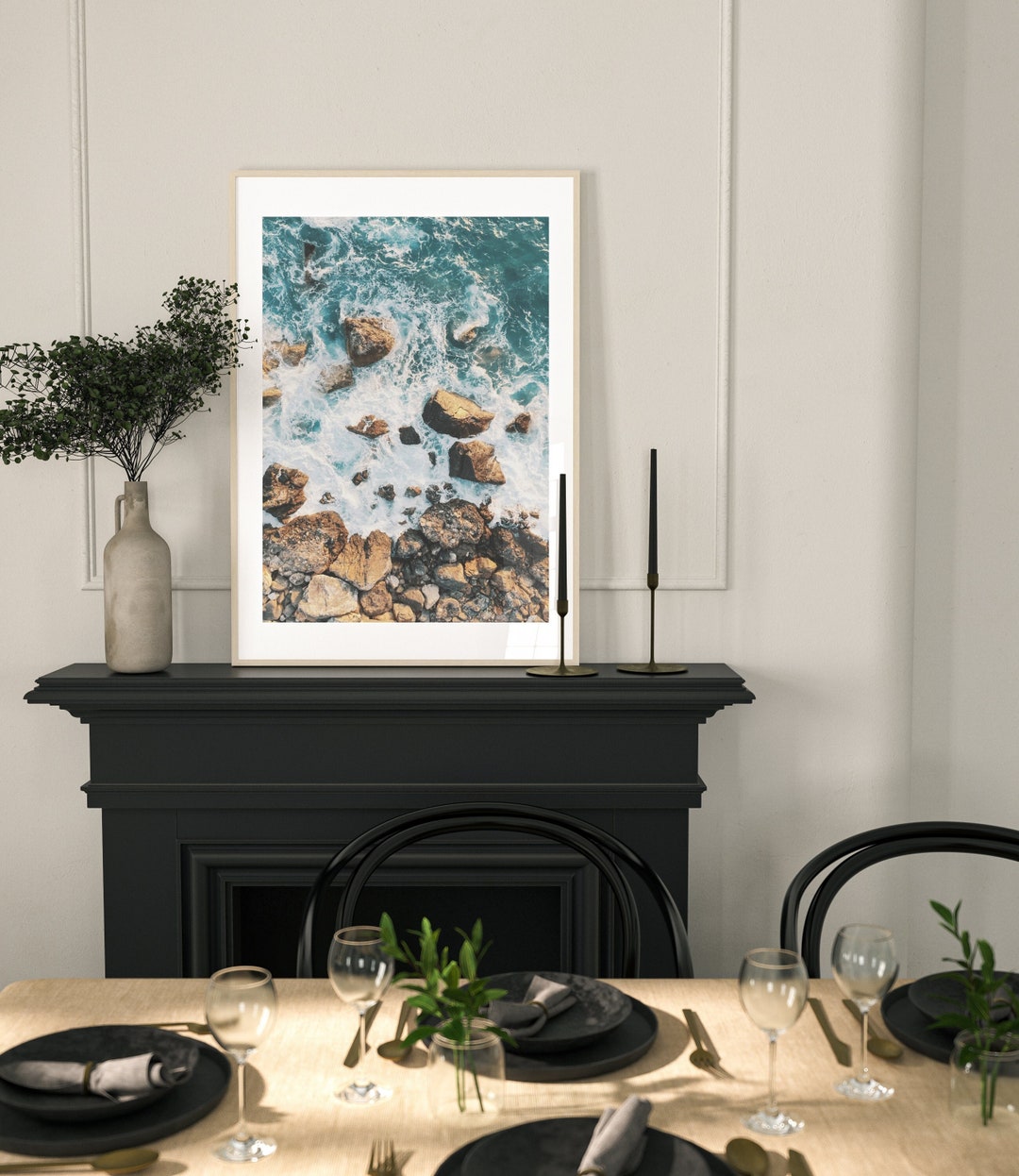 Neutral Beach Print , Ocean Poster, Contemporary Art , Wall Art , Home ...