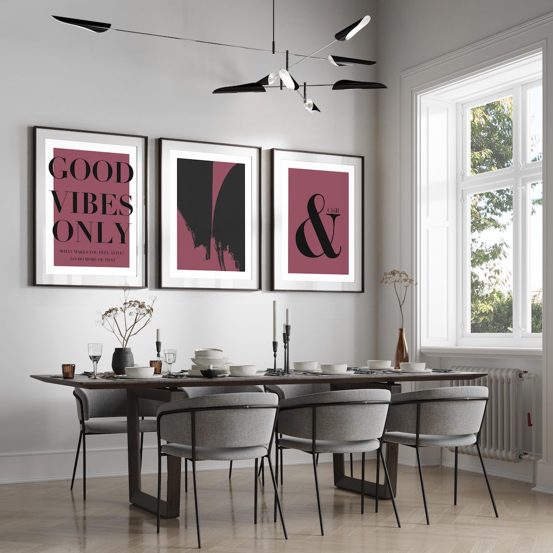 Burgundy Abstract Art Prints, Modern Art, Abstract Art, Good Vibes Only ...