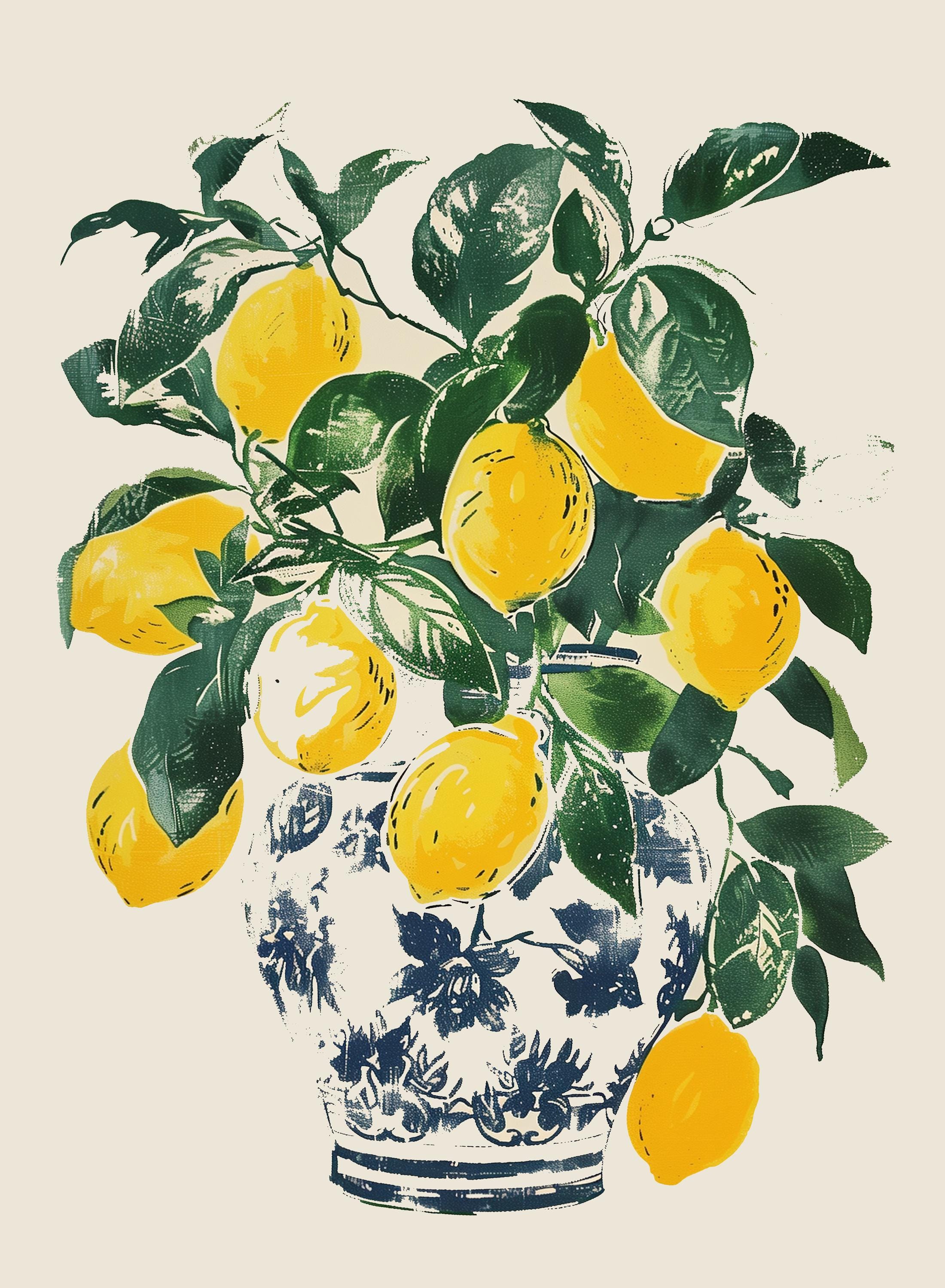 Set of 3 Lemon Fruit Art Prints, Fruit Wall Art, Citrus Fruit Print ...