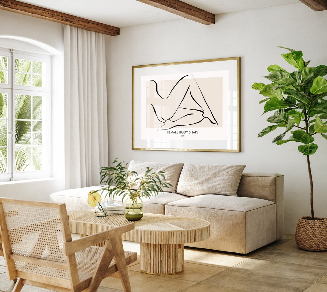 Abstract Print Body Drawing Outline Wall Print Wall Art Body Outline ...