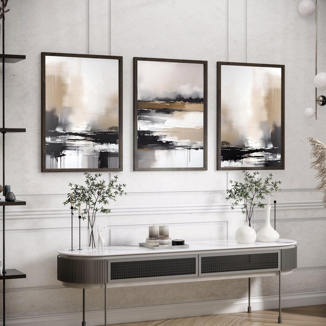 Neutral Abstract Art Prints, Modern Art, Abstract Art, Brush Strokes ...