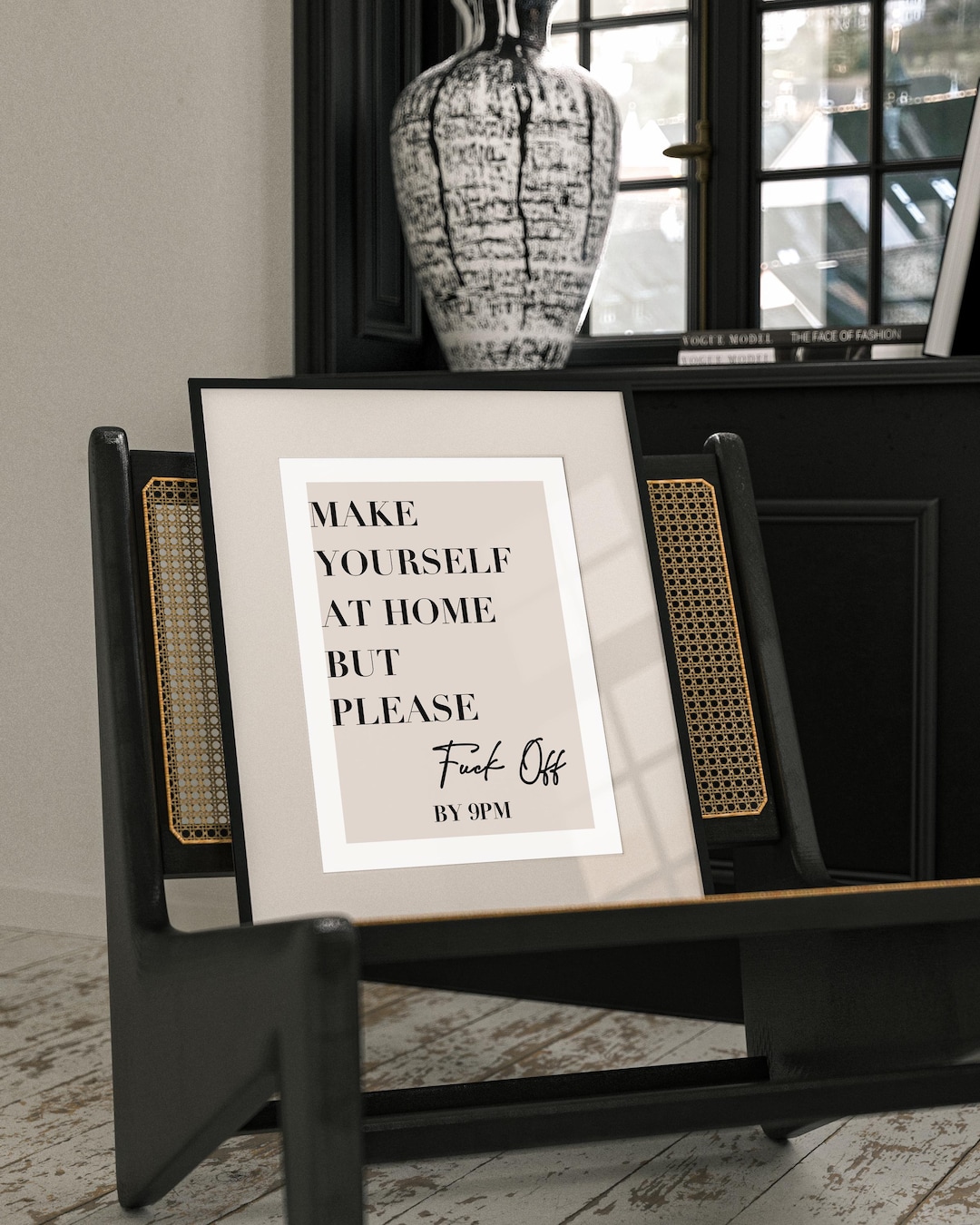 Please Leave by 9pm Print, Entryway Wall Art, Beige Quote Print, A5 A4 ...