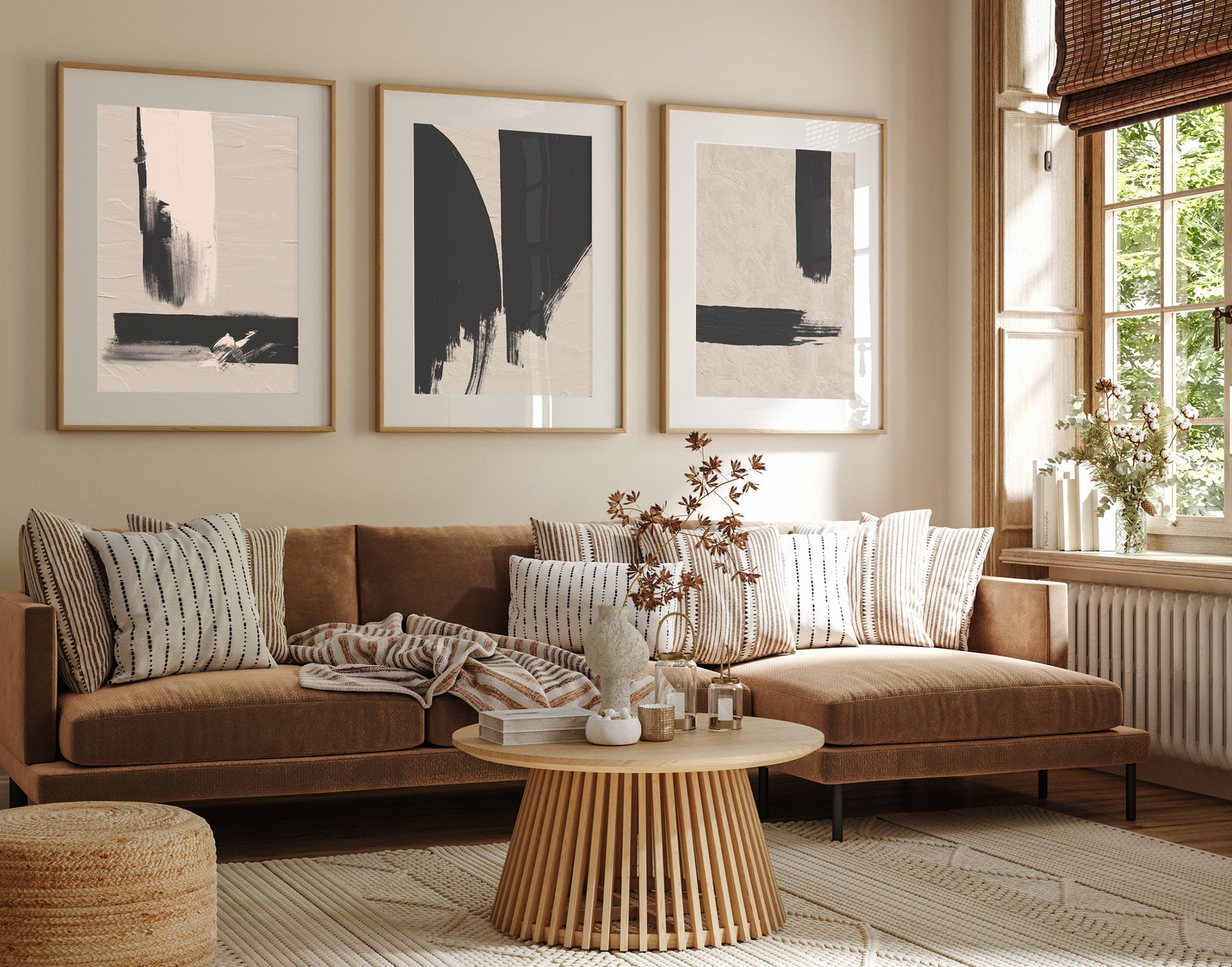 Neutral Abstract Art Prints Modern Art Abstract Art Brush - Etsy UK