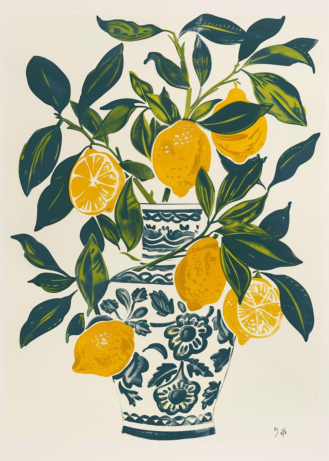 Set of 3 Lemon Fruit Art Prints, Fruit Wall Art, Citrus Fruit Print ...