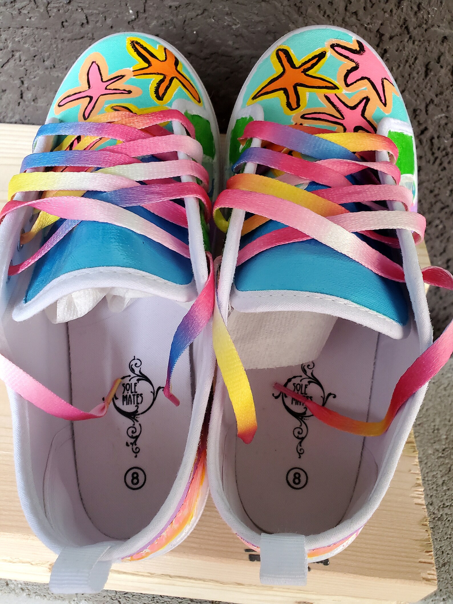 OOAK Psychedelic Painted Canvas Shoes - Etsy