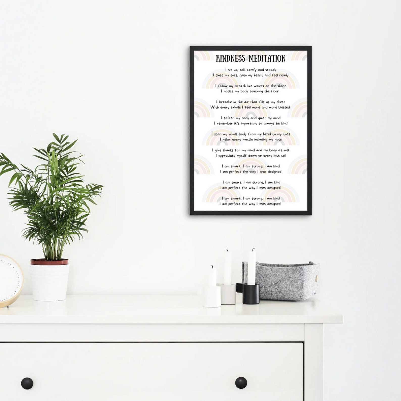 Meditation/affirmation Poem Poster for Kids kindness - Etsy