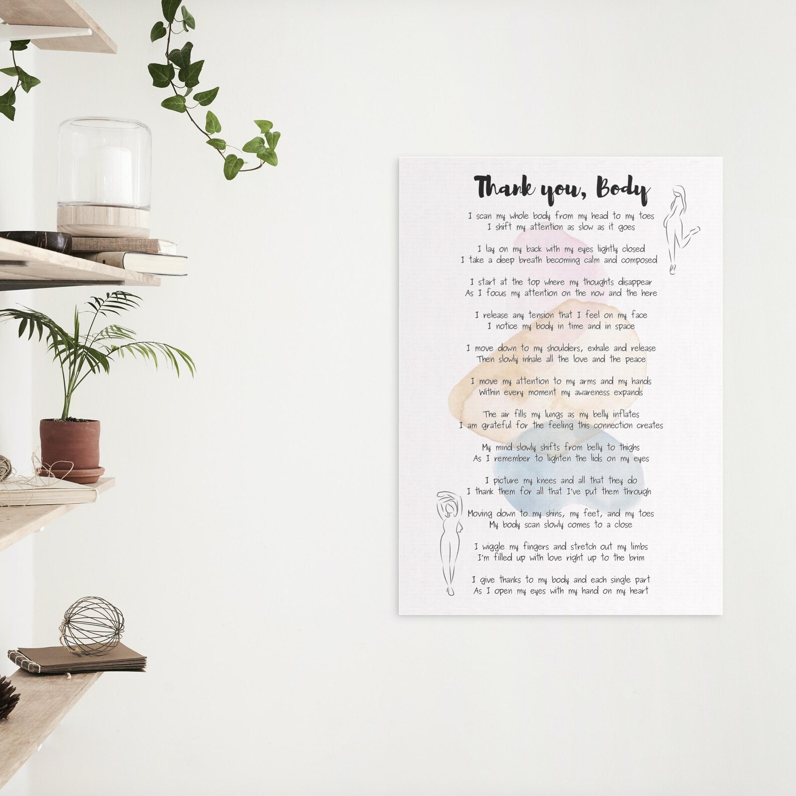 Body Scan Meditation Poem (thank You, Body) [2 Designs per Purchase] - Etsy