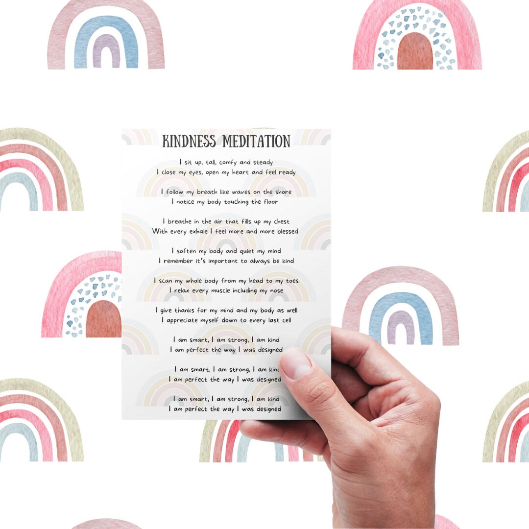 Meditation/affirmation Poem Poster for Kids kindness - Etsy
