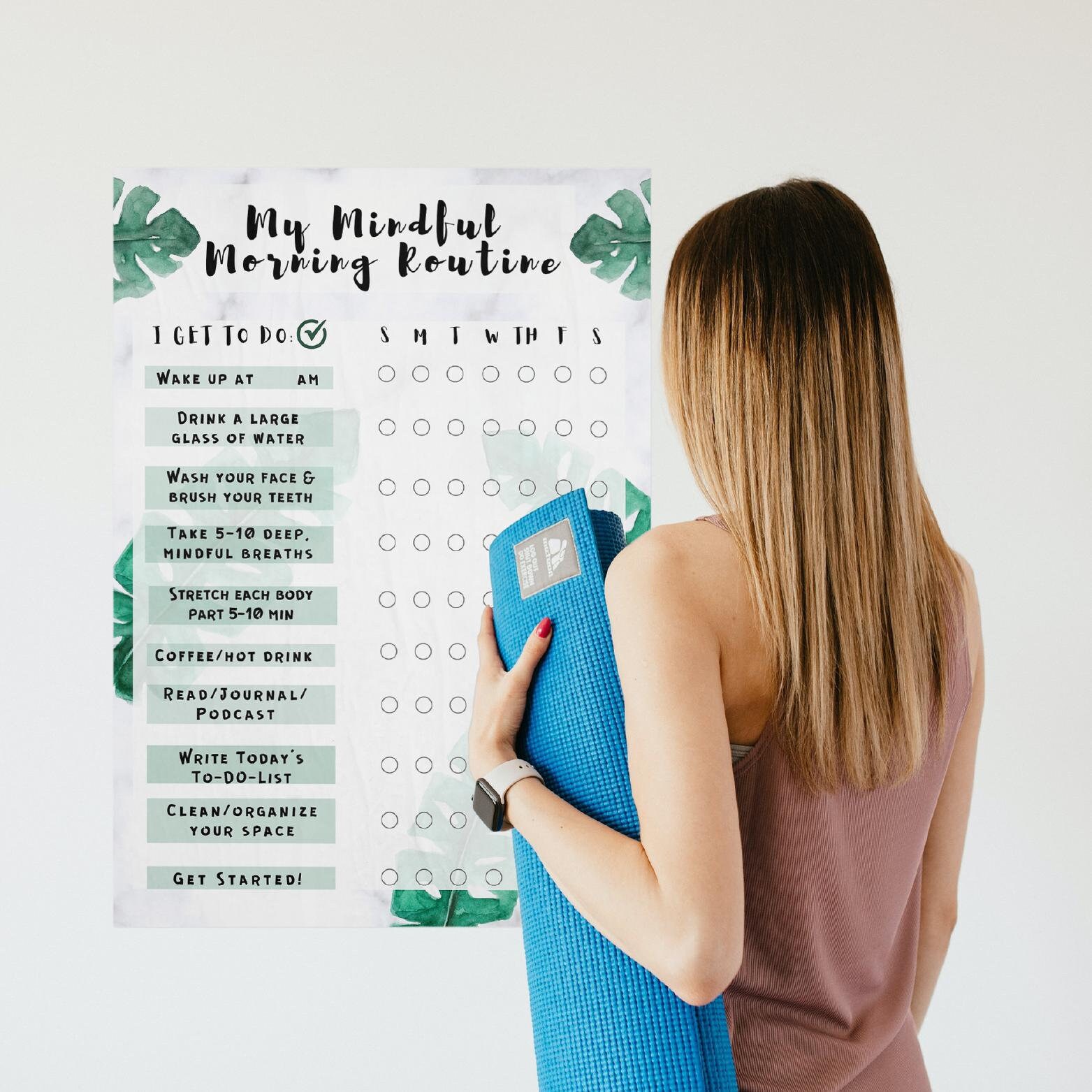 Mindful Morning Routine Checklist for Adults - Self Care - Etsy