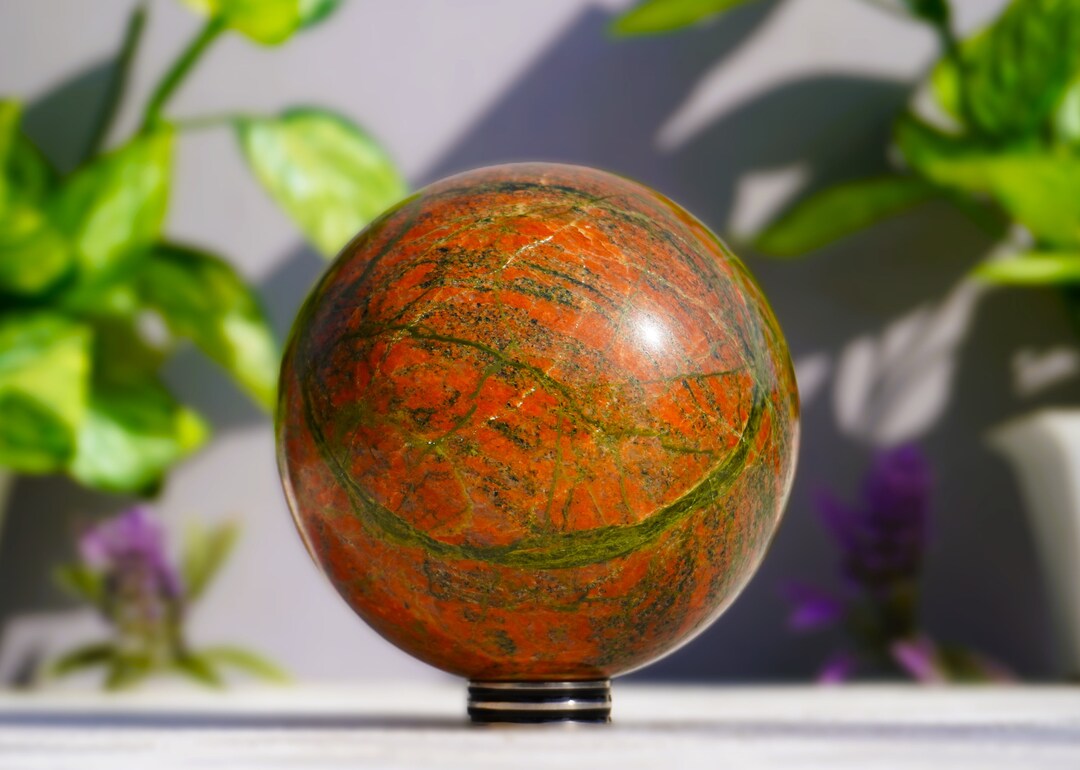 A+ High Quality Unakite Sphere - Must See Stone Sphere | Large - 80MM ...