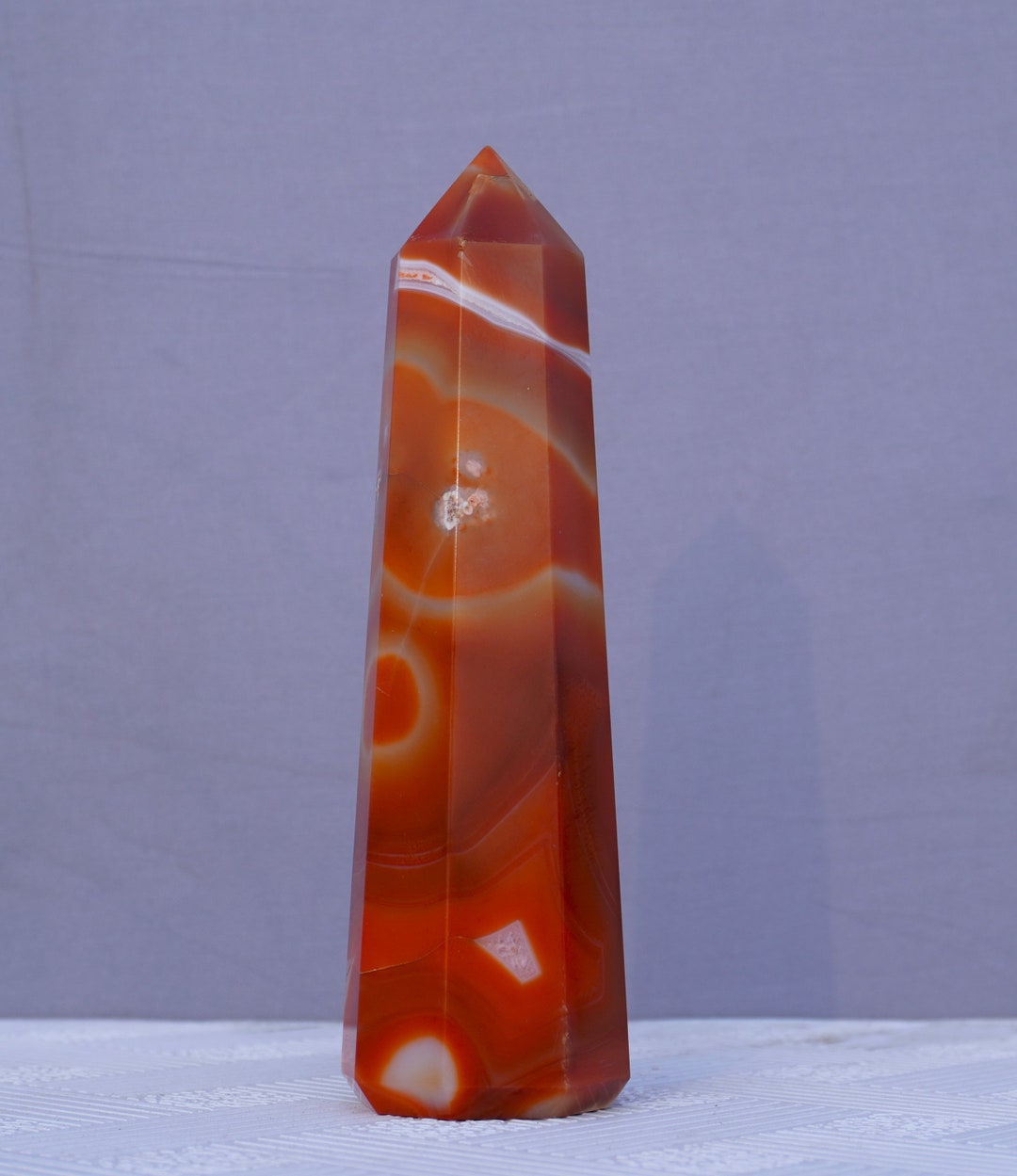 ORANGE ONYX AGATE Tower Beautiful Rare Large 140MM - Etsy