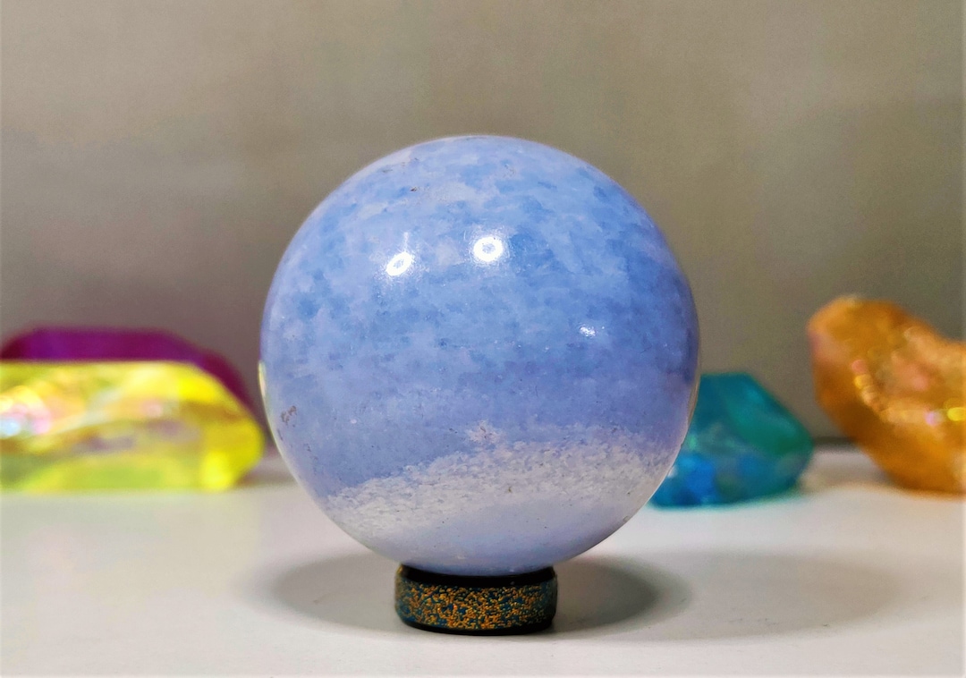 BLUE LACE AGATE Sphere Beautiful | Small ~ 50MM | Natural Quality Lace ...