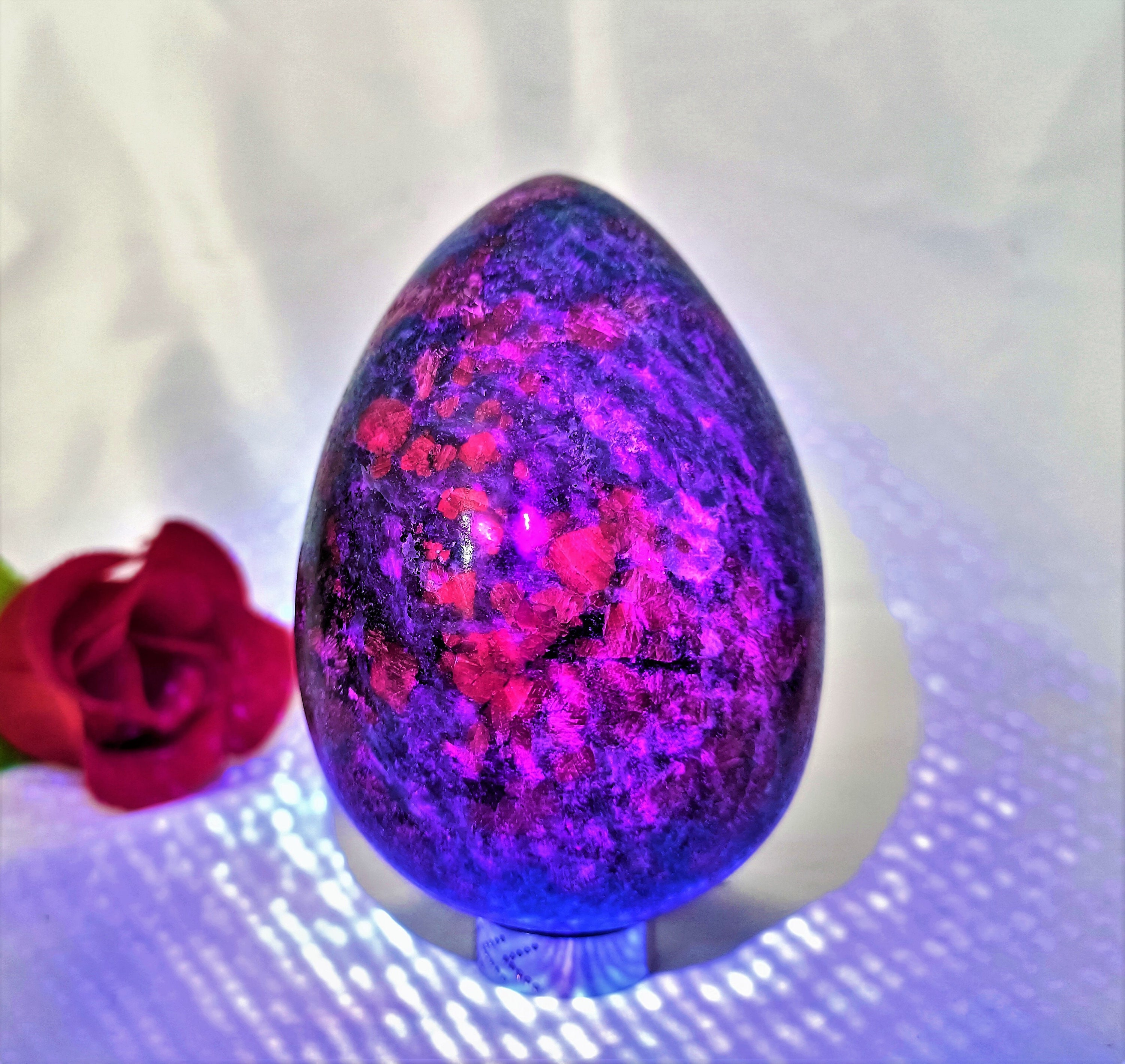 UV Reactive Ruby Apatite Egg Ruby Egg Beautiful Large - Etsy