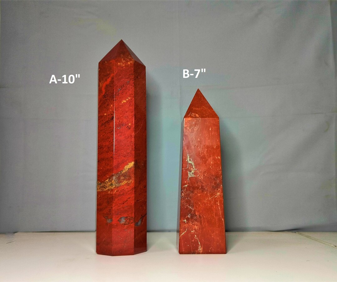High Quality RED JASPER OBELISK 7 to 10 Extra Large Must See Brand New ...