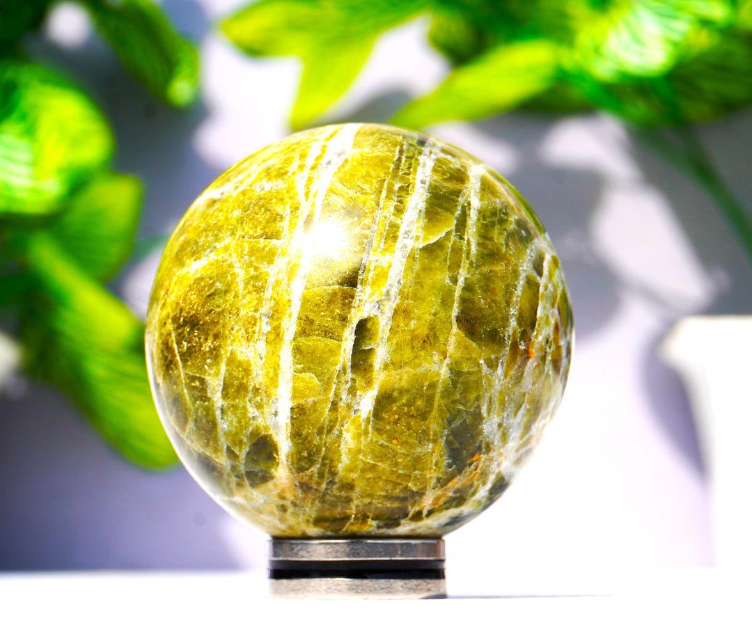 Green Vesuvianite Sphere Beautiful Small 50MM Green Vesuvianite Stone ...