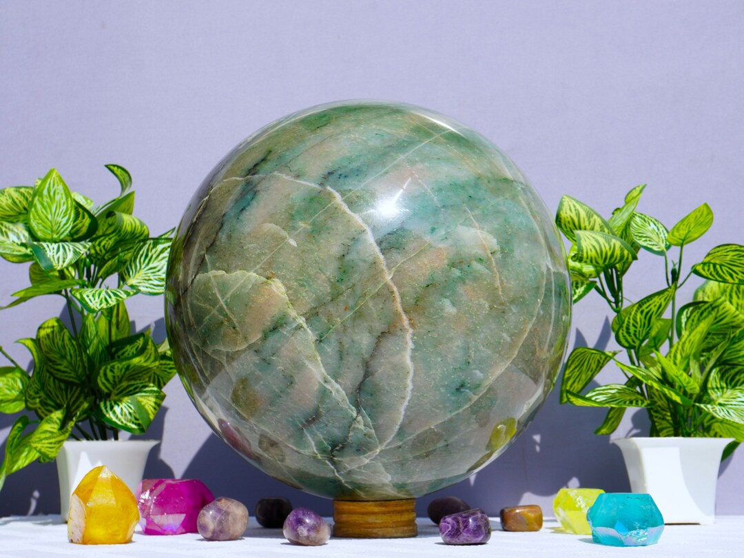 260MM High Quality Green Aventurine Beautiful | Natural Vesuvianite ...