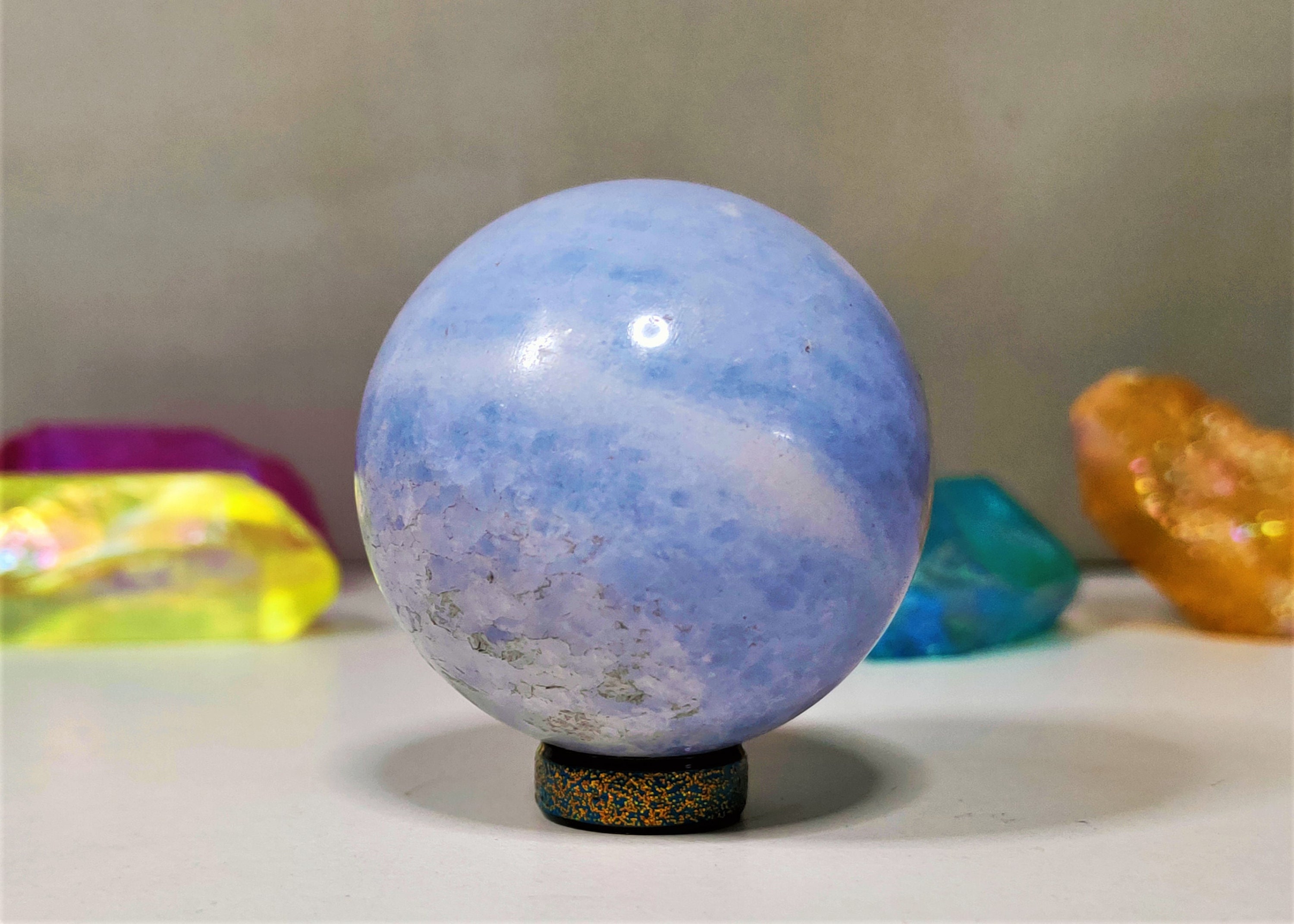 BLUE LACE AGATE Sphere Beautiful Small 50MM Natural - Etsy