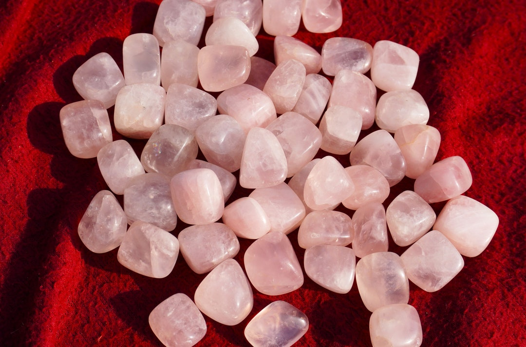 Beautiful Tumbled Stones Pink Rose Quartz Stone Healing Minerals ...