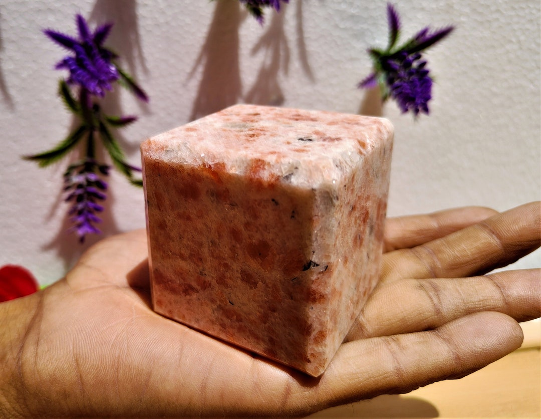 Sunstone Quartz Cube Beautiful | Large ~ 55MM | Sunstone Quartz ...
