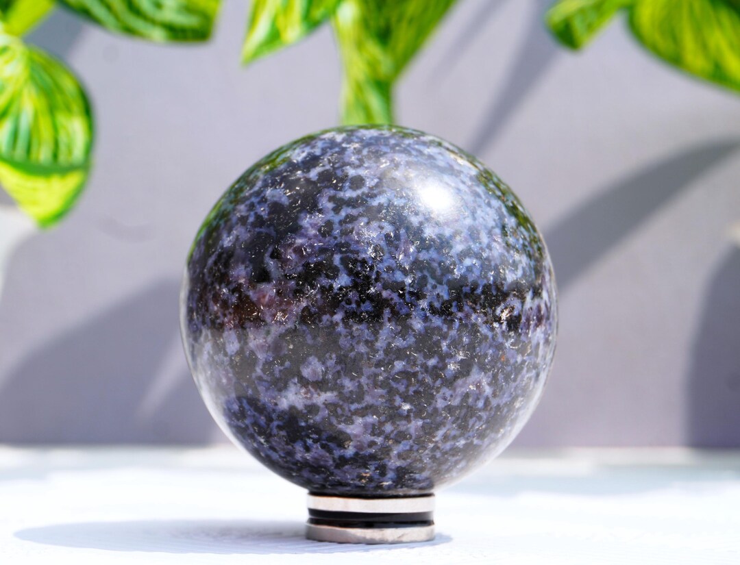 Beautiful Indigo Gabbro Sphere | Large - 55MM | Indigo Gabbronorite ...
