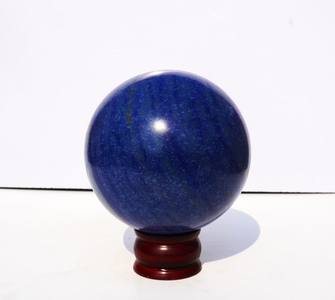 A++ Blue Dumortierite Sphere-rare Stone -5" [125mm]- France Origin ...