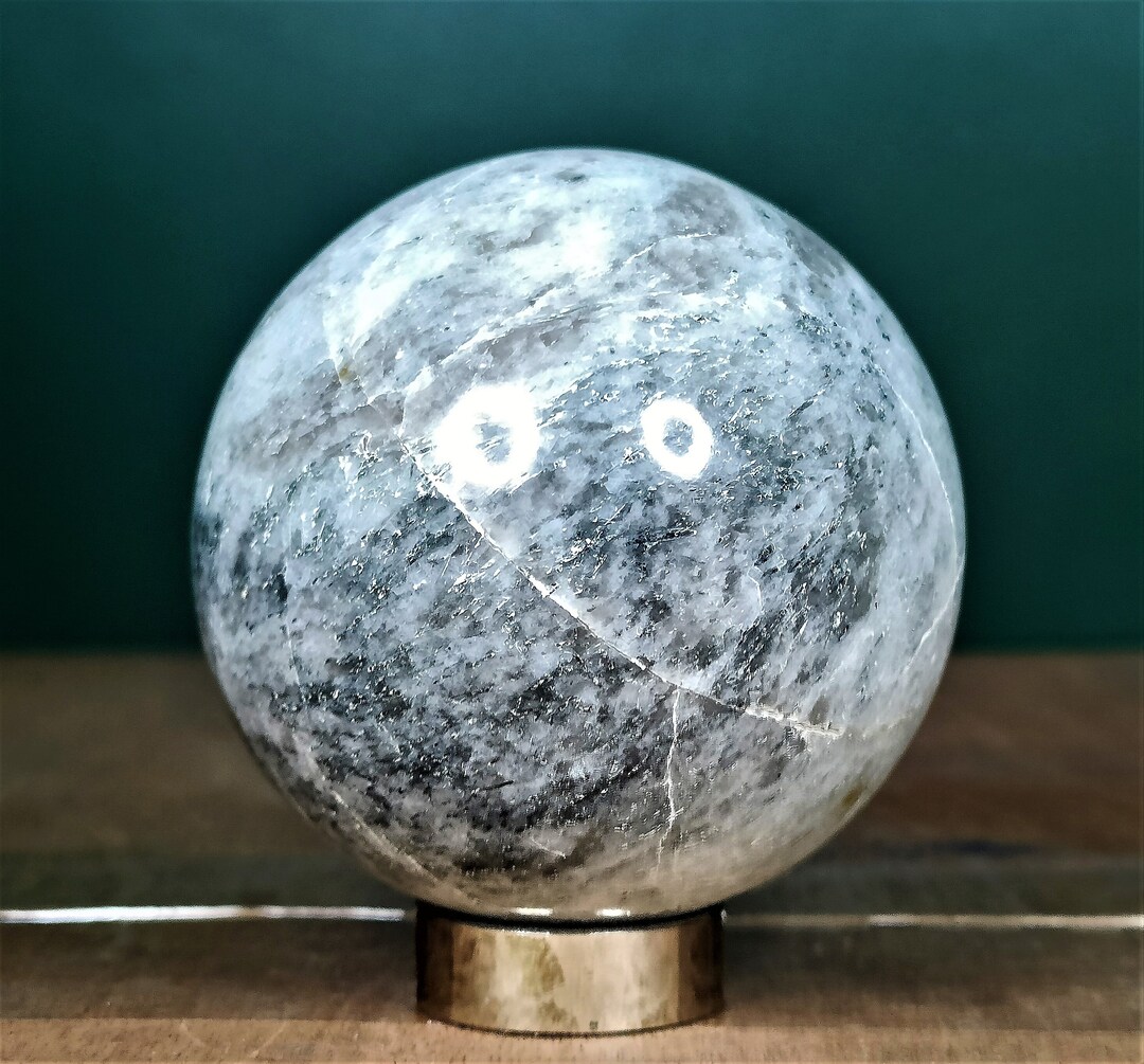 WHITE RAINBOW MOONSTONE Sphere Fetching High Quality large50mm White ...