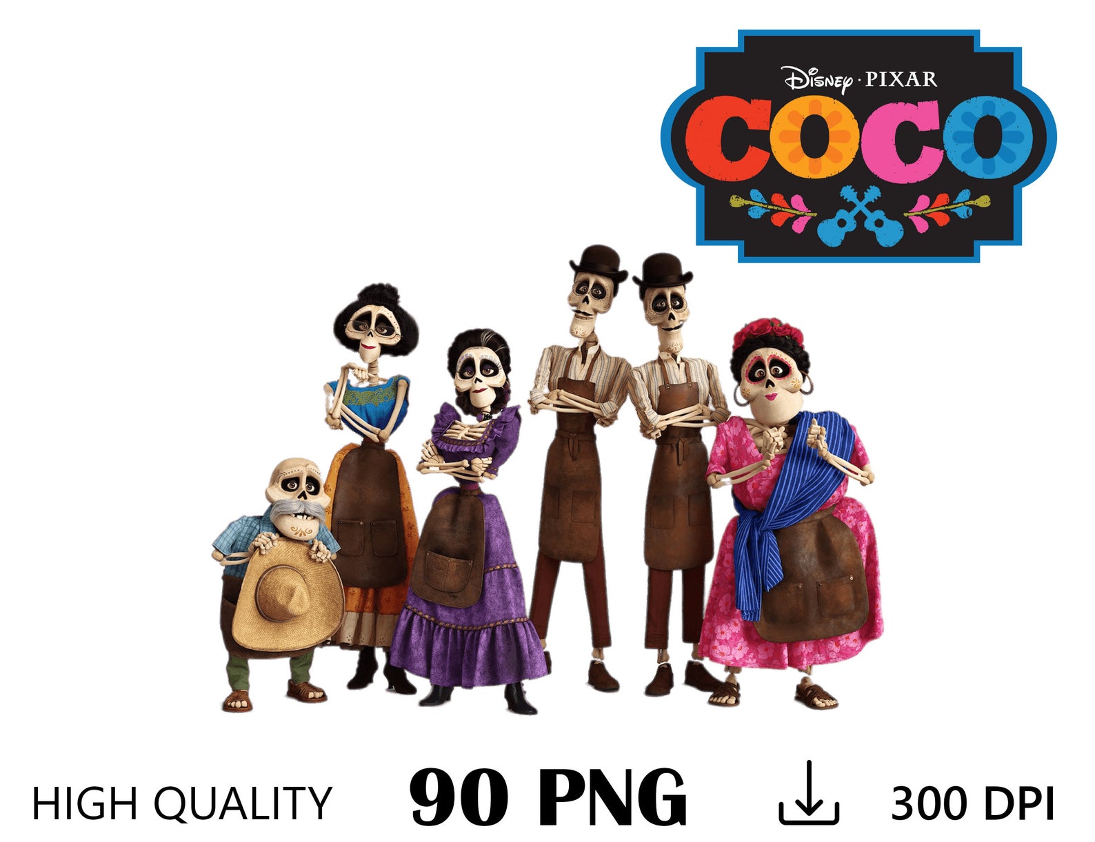 Coco Clipart Coco PNG Coco Cartoon Coco Miguel Coco | Etsy