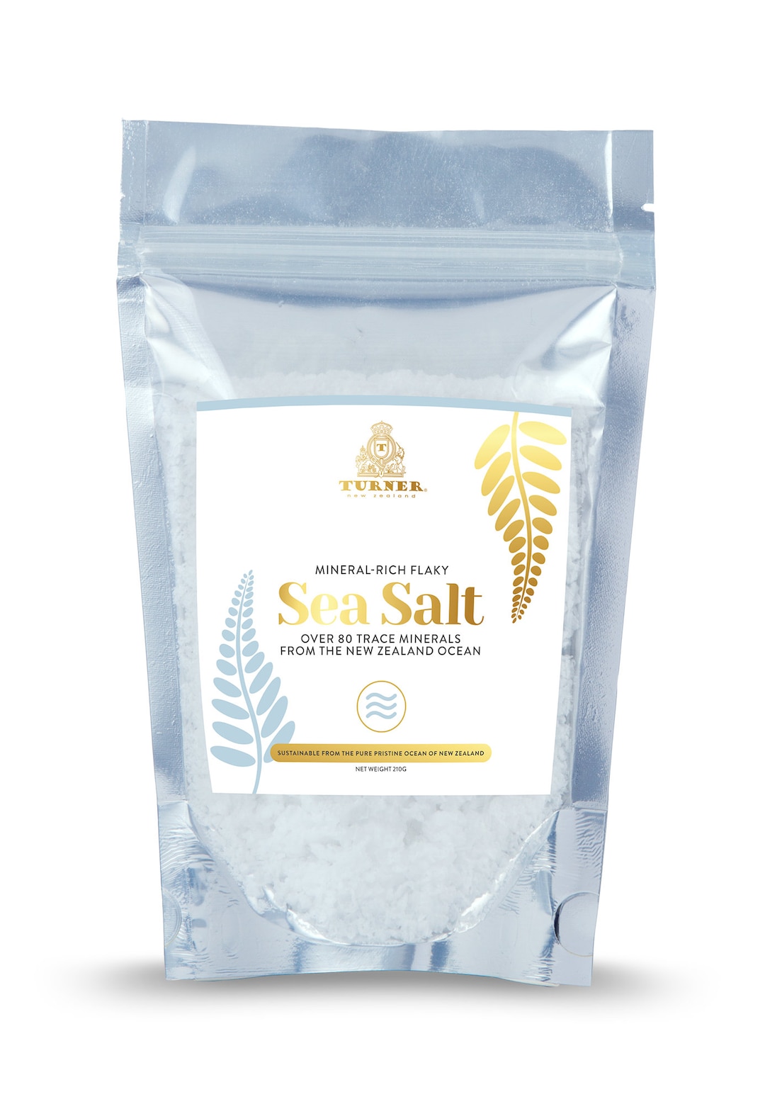 TURNER Flaky Sea Salt, 7.4 Ounces of Premium Gourmet Sea Salt Flakes ...