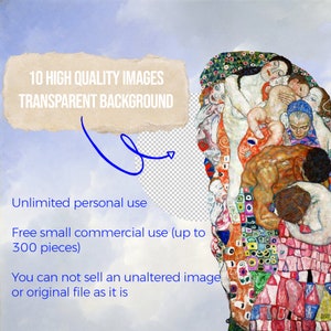 Gustav KLIMT Clipart Bundle, Art Png, Art History Clip Art Digital ...