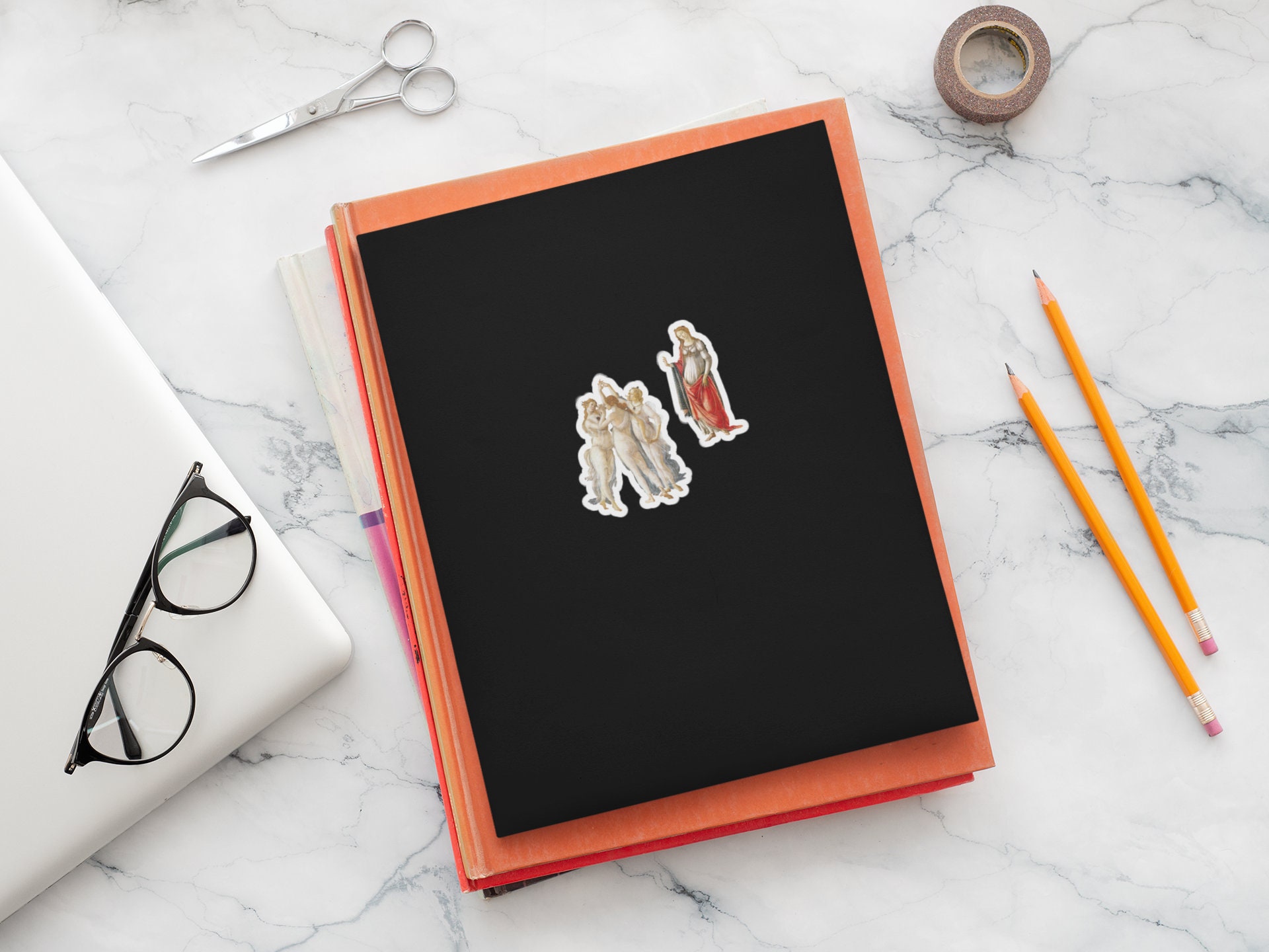 Sandro Botticelli Sticker Set Renaissance Water Bottle | Etsy