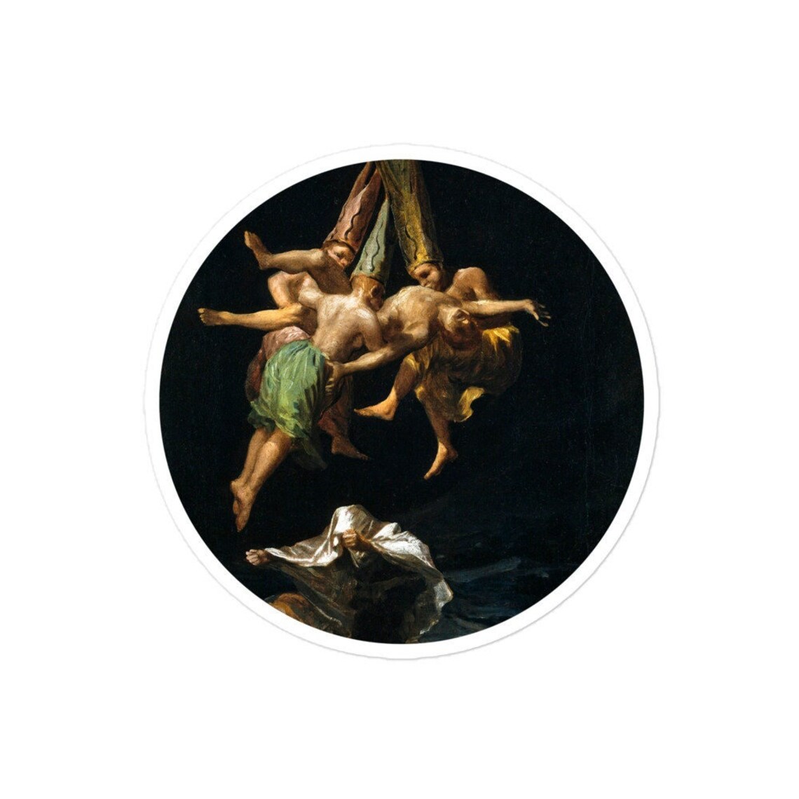 Francisco Goya Witches' Flight Sticker Art History - Etsy