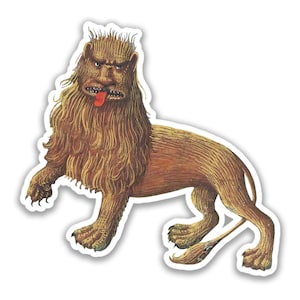 Weird Medieval Lion Sticker, Meme Sticker, Medieval Art Sticker - Etsy