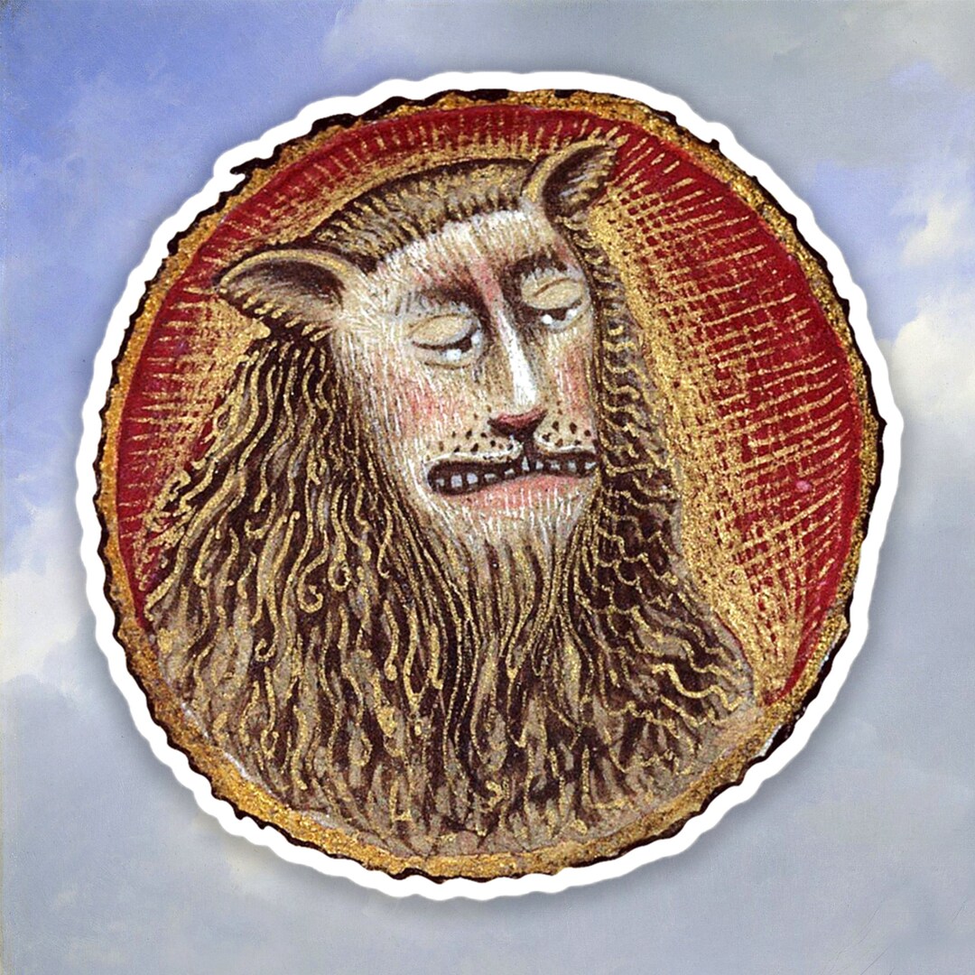 Weird Medieval Lion Sticker, Funny Medieval Meme Sticker - Etsy