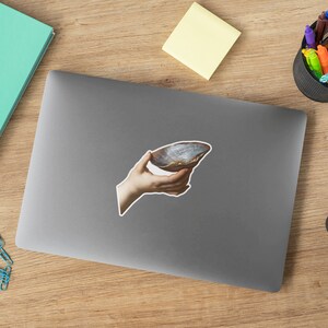 Hand With Seashell Painting Detail Stickers, Renaissance Aesthetic ...