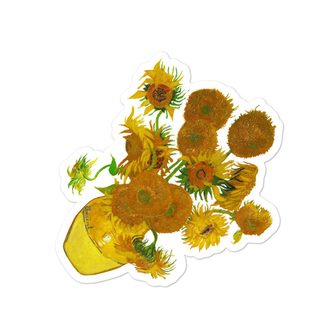 Vincent Van Gogh Sticker, Sunflowers Water Bottle Sticker - Etsy