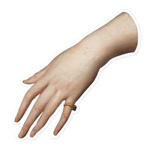 Renaissance Hand Painting Detail Stickers, Aesthetic Sticker - Etsy