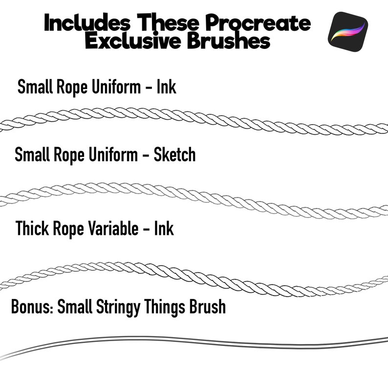 Procreate Brush Set - Rope - Etsy