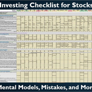 Stocks: Checklist for Investing and Analyzing Businesses over 100 ...
