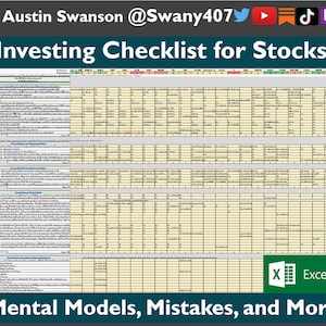 Stocks: Checklist for Investing and Analyzing Businesses 100 | Etsy