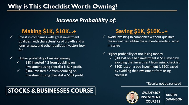 Stocks: Checklist for Investing and Analyzing Businesses over 100 ...