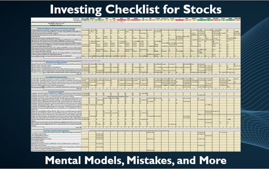 Stocks: Checklist for Investing and Analyzing Businesses over 100 ... Stocks: Checklist for Investing and Analyzing Businesses over 100 ...
