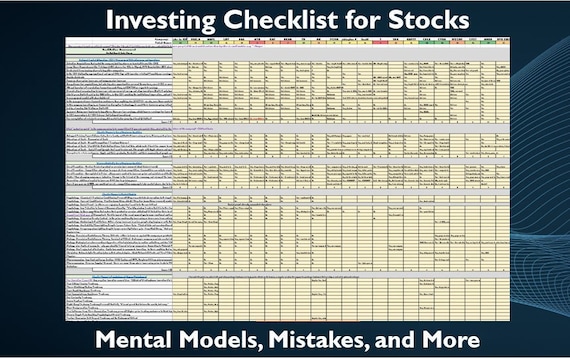 Stocks: Checklist for Investing and Analyzing Businesses - Etsy