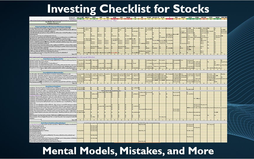 Stocks: Checklist for Investing and Analyzing Businesses over 100 ...