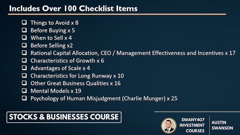 Stocks: Checklist for Investing and Analyzing Businesses over 100 ...