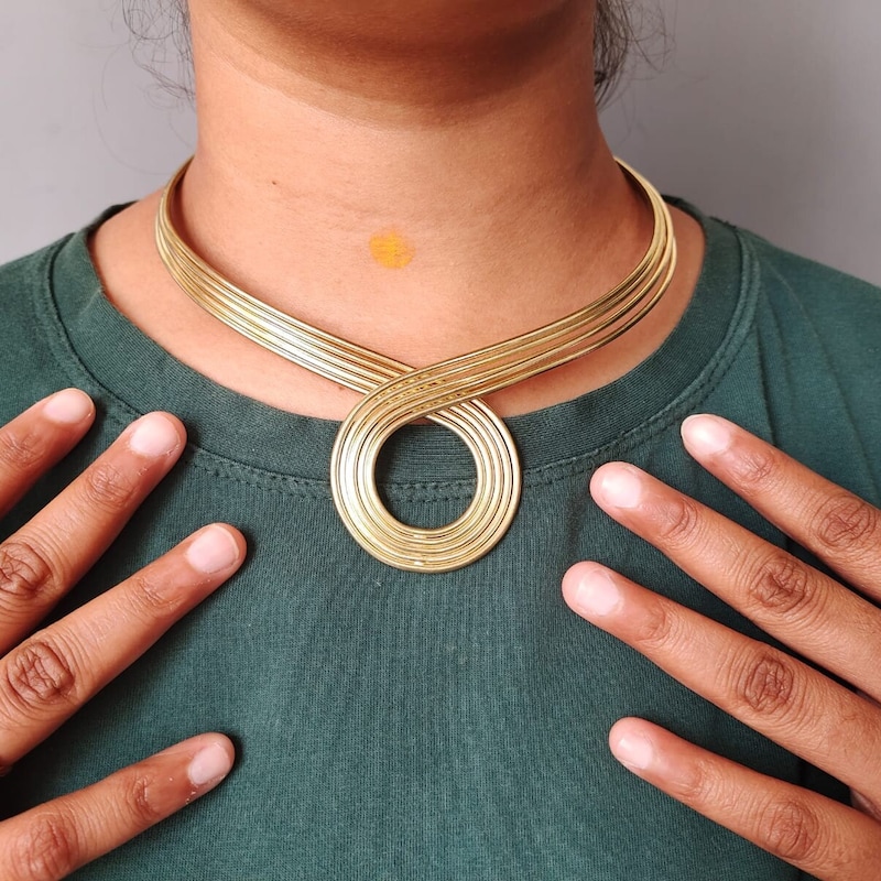 Wire Collar Necklace - Etsy