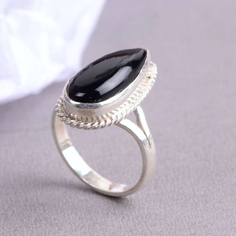 Obsidian Rings - Etsy
