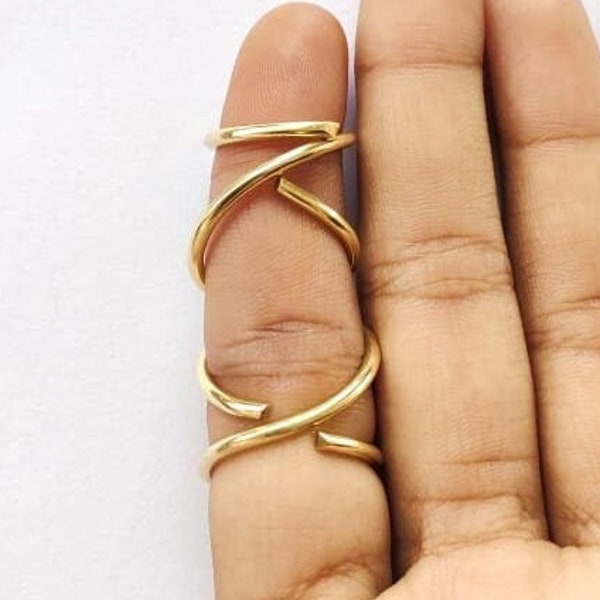 Gold Splint Ring - Etsy