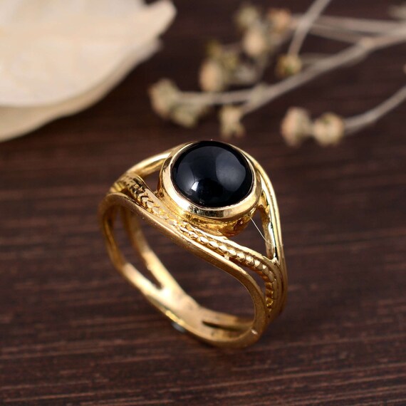 Black evil eye ring store
