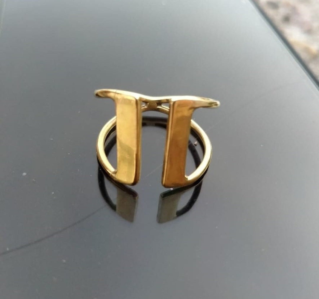 Parallel Bar Ring Open Bar Ring Double Bar Ring Brass Bar - Etsy